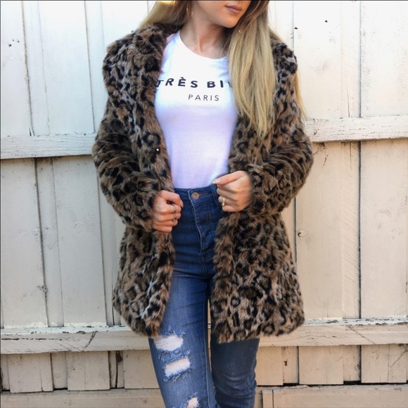 H&M | Jackets & Coats | Nwt Hm Leopard Print Coat | Poshmark